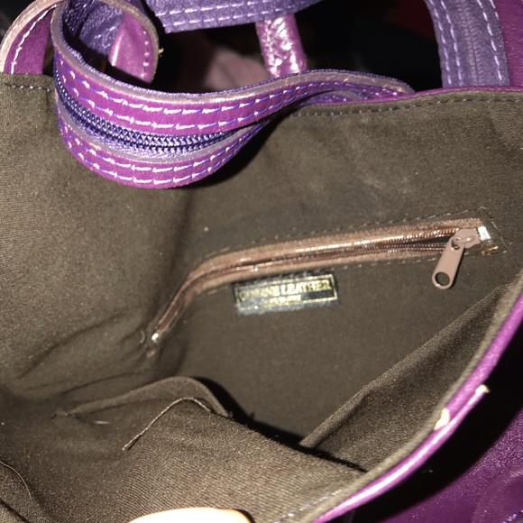 Vera Pelle | Bags | 0 Italian Leather Vera Pelle Purple Convertible ...